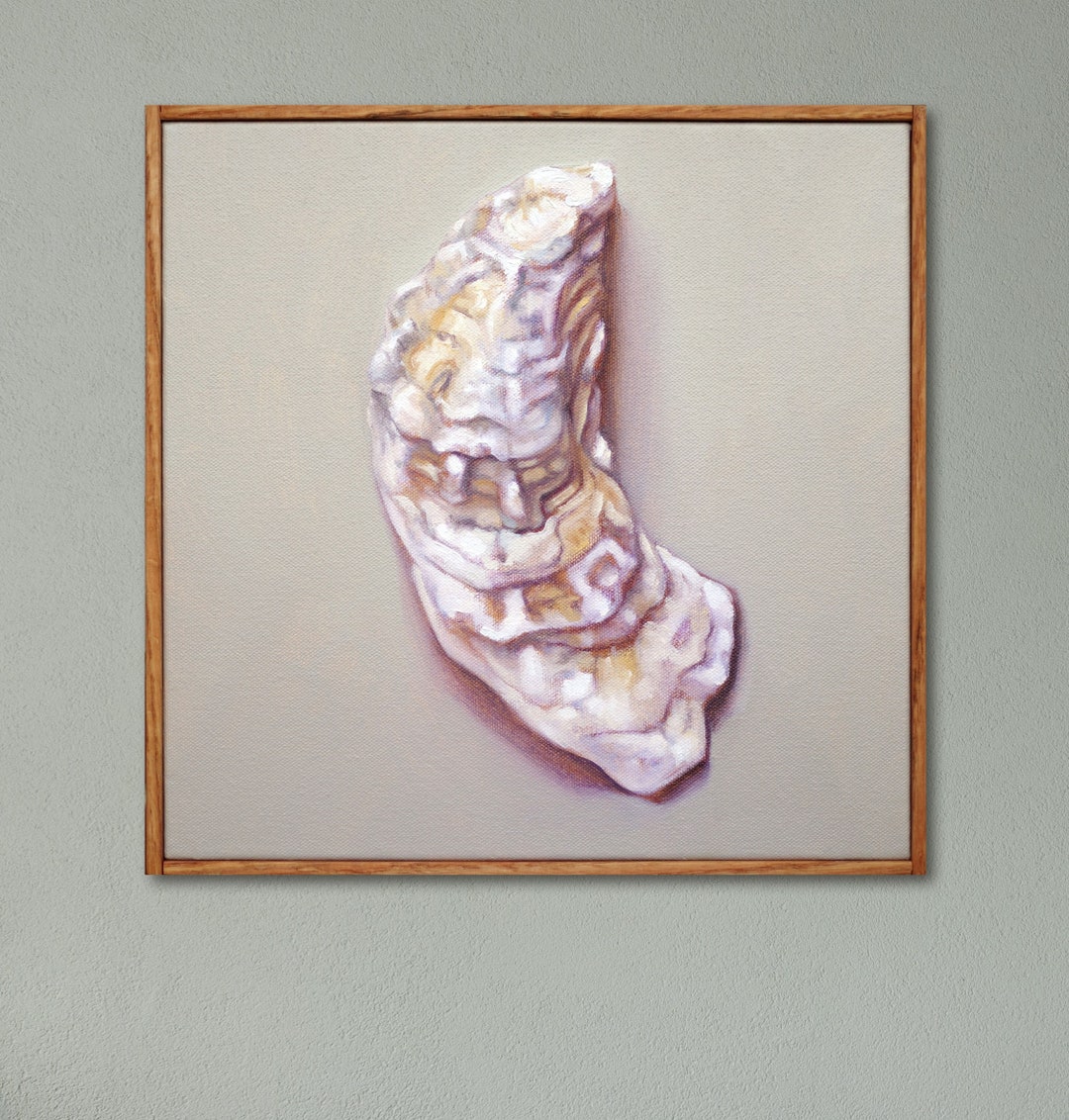 Original Oil Painting | Shell Still Life, 12x12, Framed, Coastal Wall ...