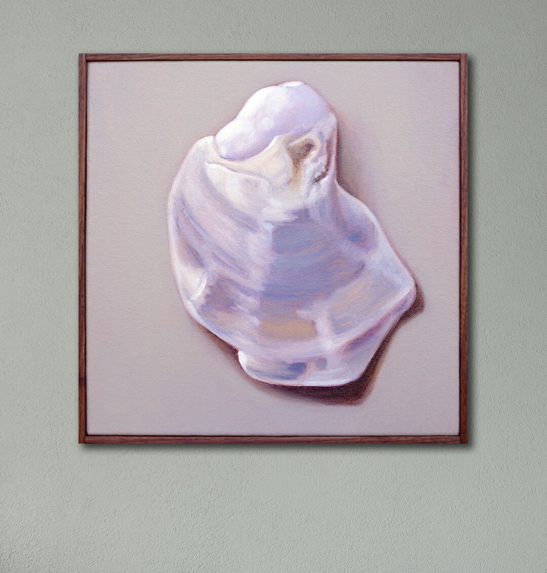 Original Oil Painting | Shell Still Life, 12x12, Framed, Coastal Wall ...