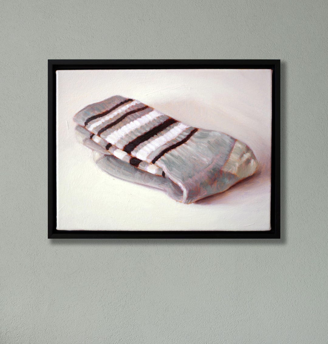 Still Life Painting, Striped Socks, Hyperrealism | 9x12 Original Oil ...