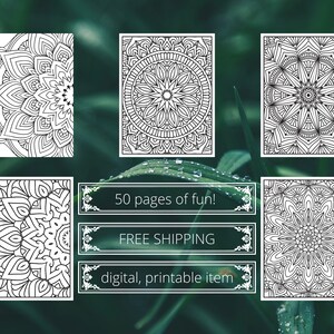 Mandala Coloring Pages Meditation Relaxation Stress Relief - Etsy