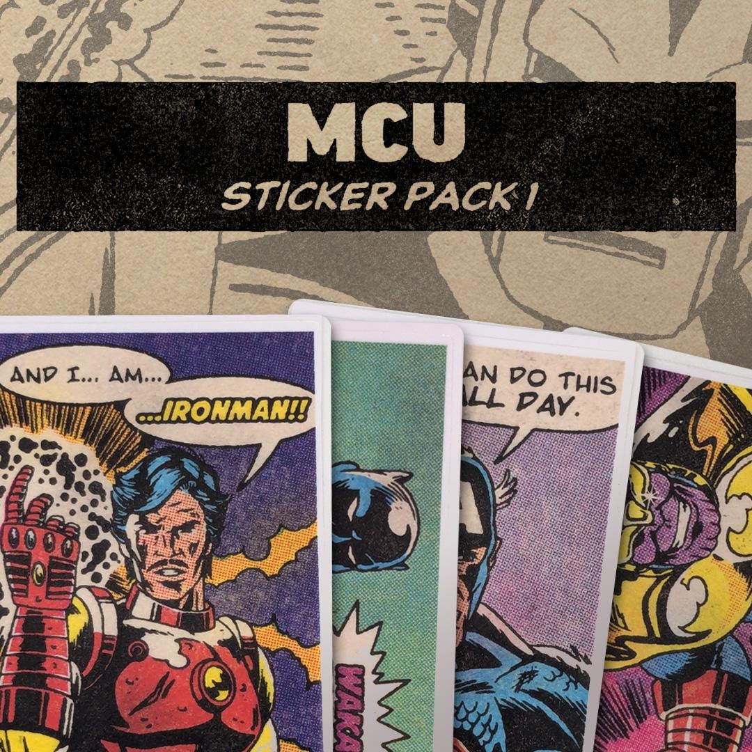 MCU Comic Sticker Pack - Etsy