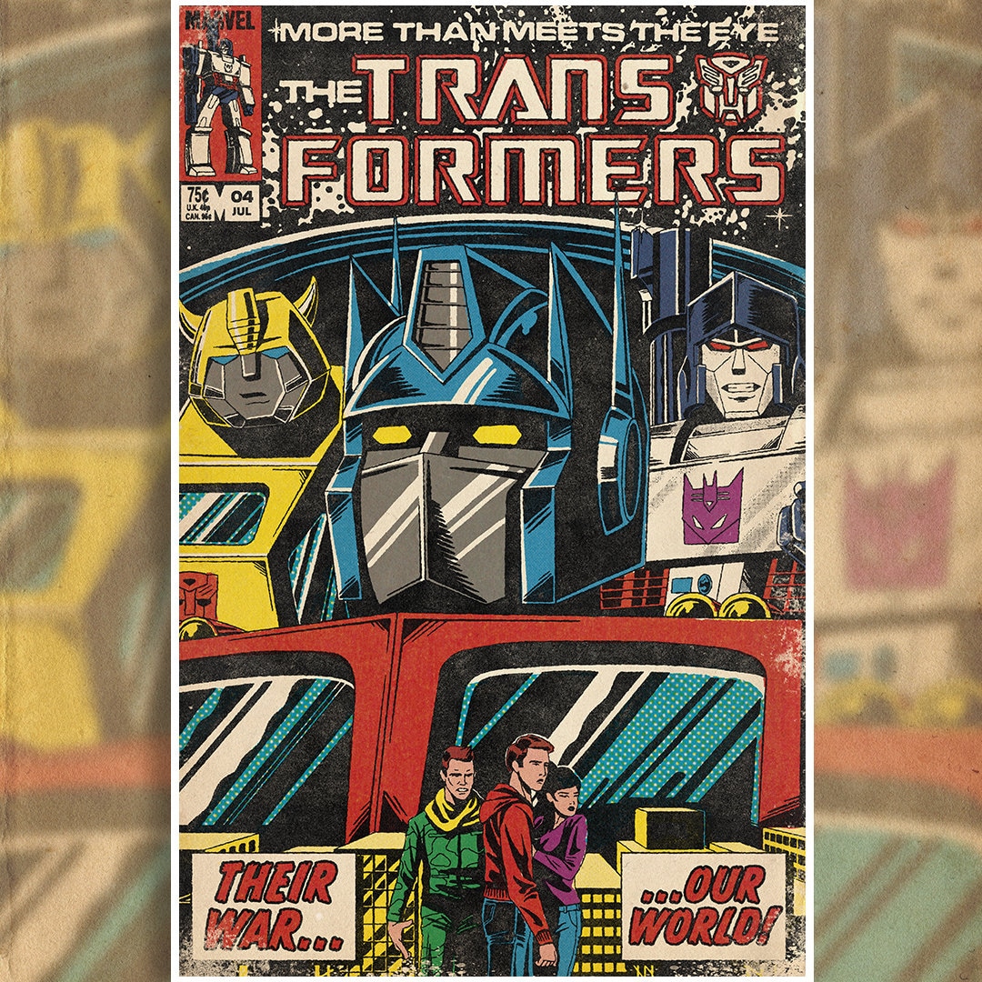 Transformers Comic Inspired Movie Poster - Etsy