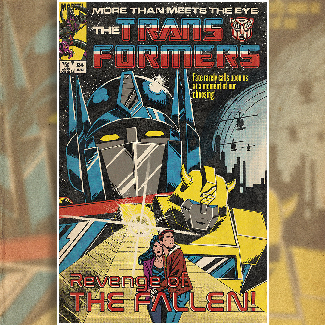 Transformers Comic Poster, Movie Poster Recreation - Etsy