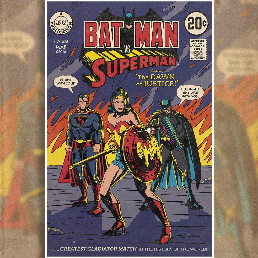 11x17 Bvs Comic Inspired Movie Poster - Etsy