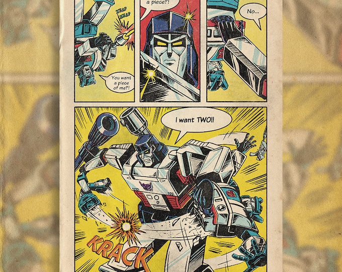 11x17 Jazz Vs Megatron Comic Inspired Movie Poster - Etsy