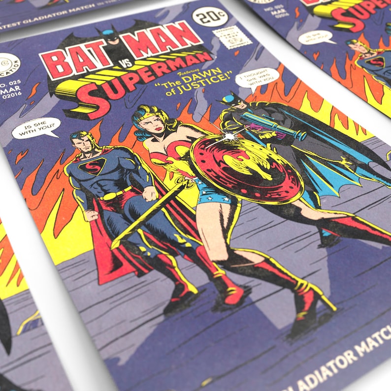 11x17 Bvs Comic Inspired Movie Poster - Etsy