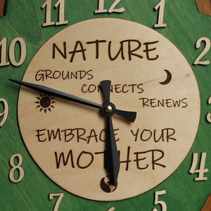 Art Wall Clock With Numbers, Tree, Wood, Colorful, Fun, Encouraging - Etsy