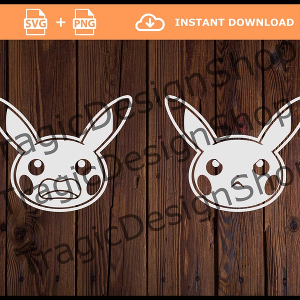 Pikachu Head Svg - Etsy