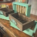 Turquoise Dark Wood Box With Slat Bottom, Pallet Box, Wooden Slatted ...