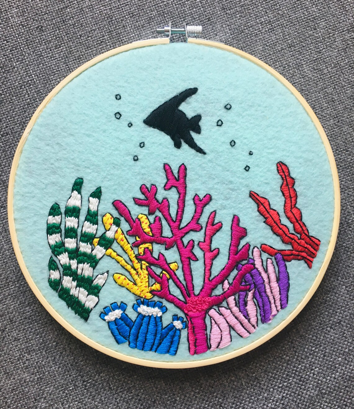 Colorful Under the Sea Hoop Embroidery - Etsy