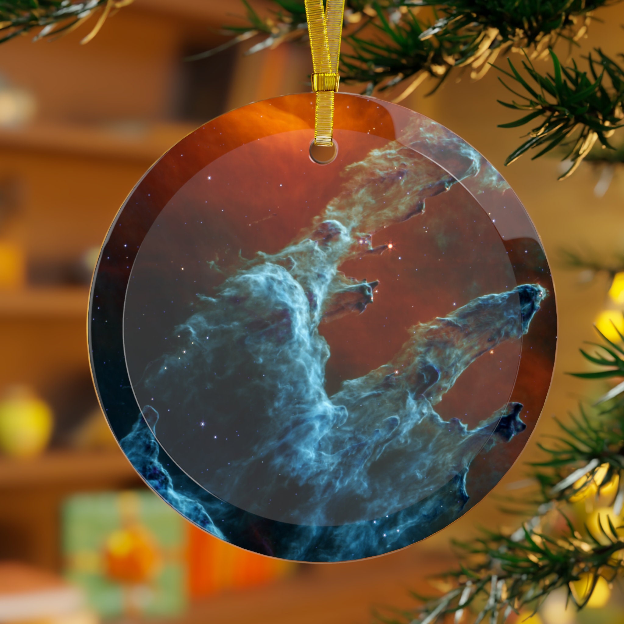 James Webb Space Telescope Glass Christmas Tree Ornaments, Pillars of ...