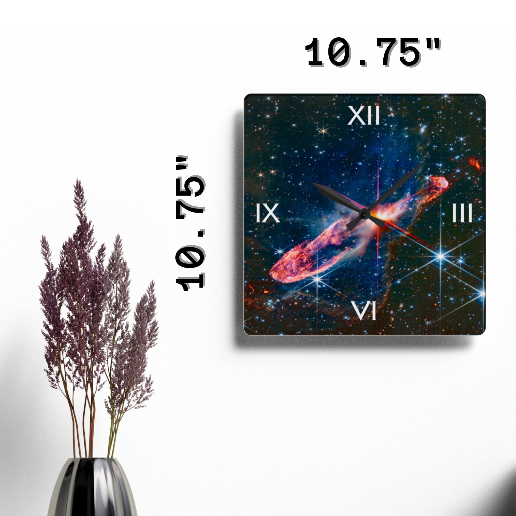 James Webb Space Telescope Acrylic Clock Herbig Haro Nebula Clock Space ...