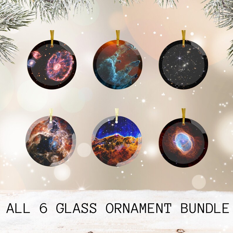 James Webb Space Telescope Glass Christmas Tree Ornament Space Ornament ...