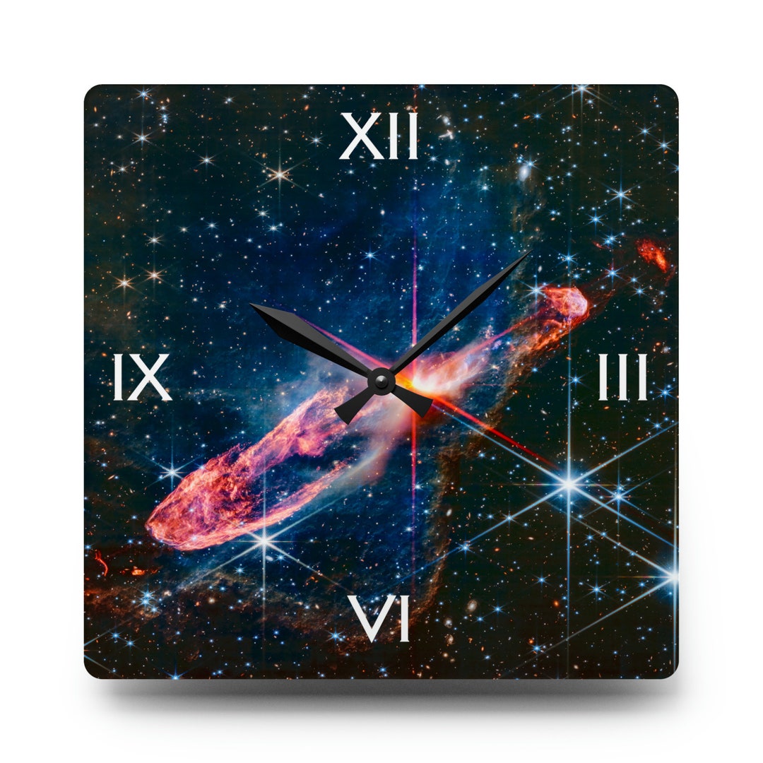 James Webb Space Telescope Acrylic Clock Herbig Haro Nebula Clock Space ...
