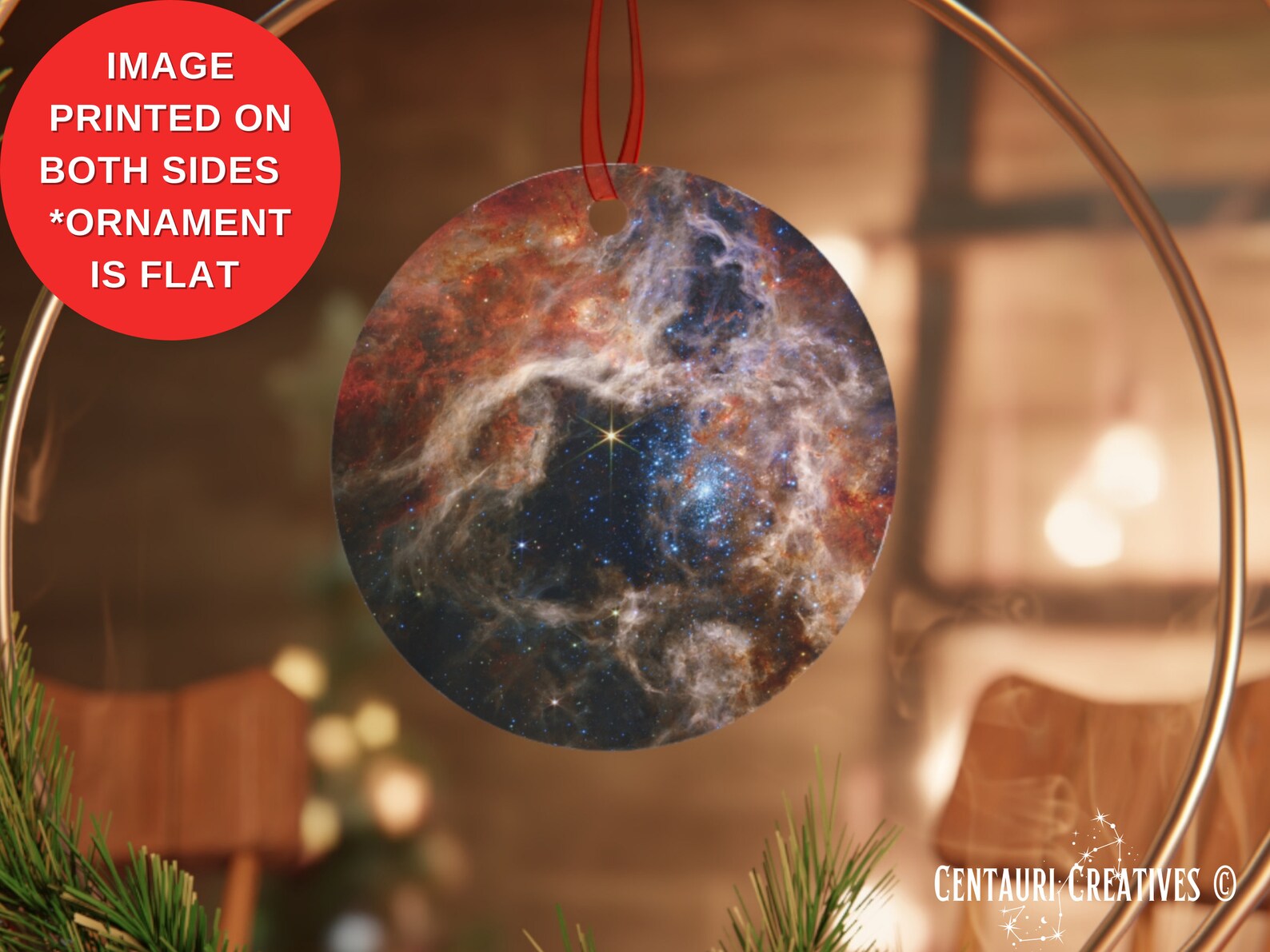 James Webb Space Telescope Tarantula Nebula Metal Christmas Ornaments ...