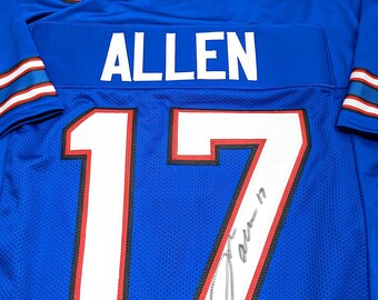 Josh Allen Framed White Jersey Beckett Autographed Signed Buffalo Bills ...