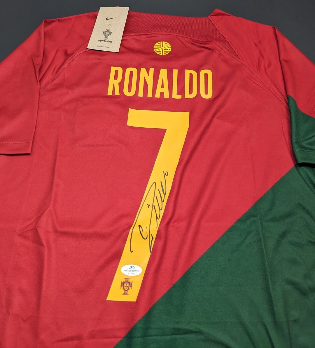 Cristiano Ronaldo Portugal Autographed Signed Jersey With COA - Etsy