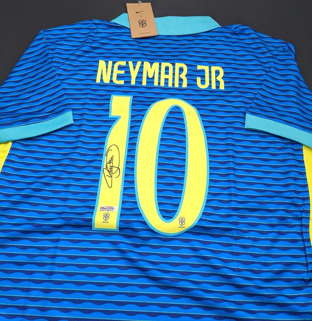 Neymar Jr Brazil Autographed Signed Jersey With COA - Etsy