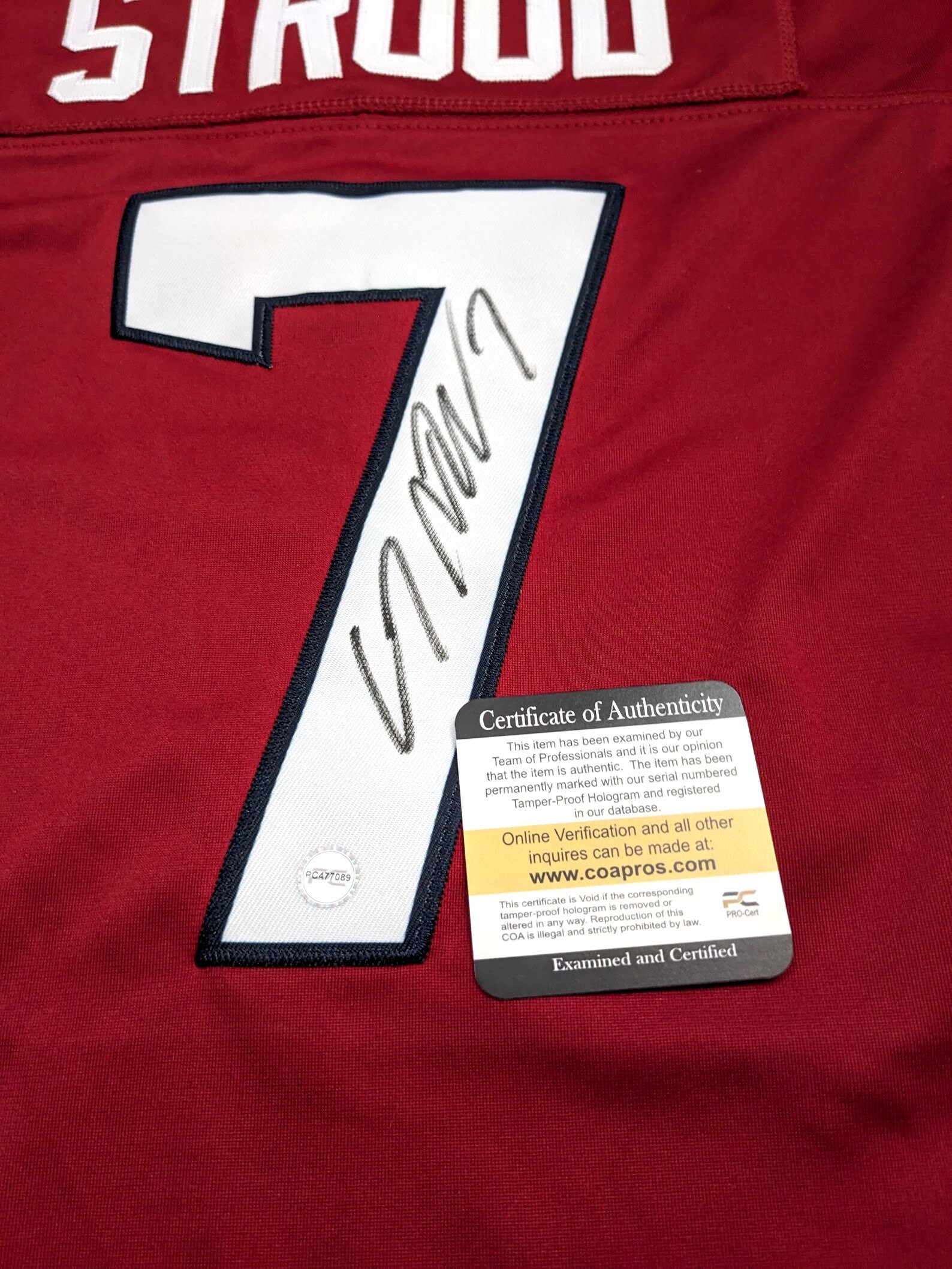 CJ Stroud Houston Texans Autographed Signed Jersey Size XXXL With COA ...