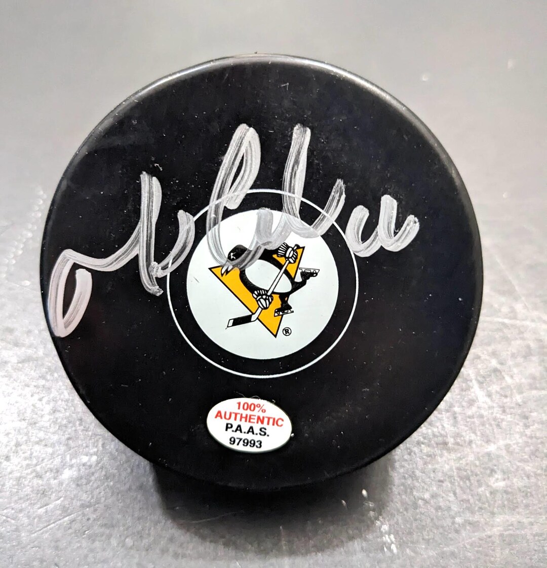 Mario Lemieux Pittsburgh Penguins Autographed Signed Puck With COA - Etsy