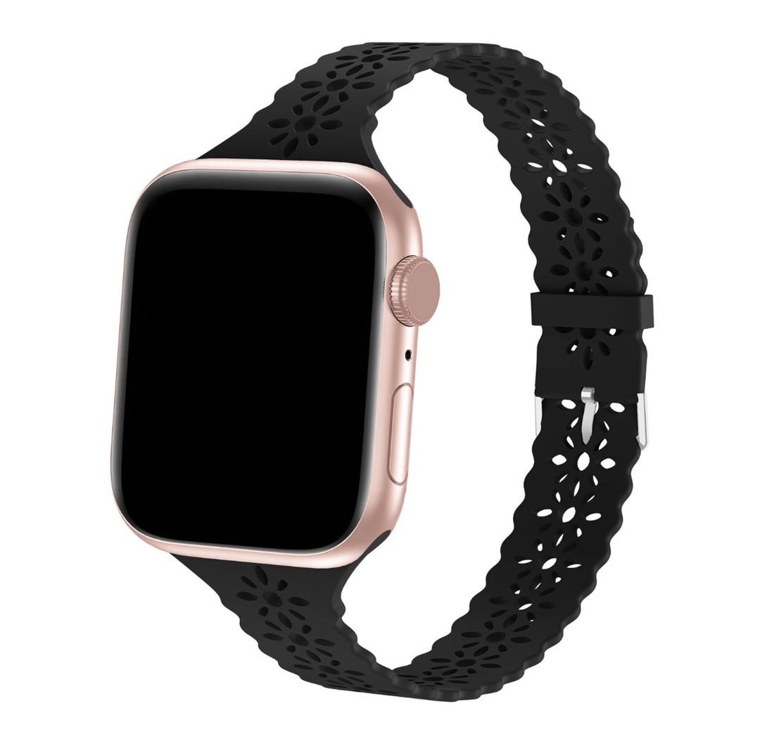 Silicone Lace Apple Watch Band Specialty Laser Cut Made Bands for ...