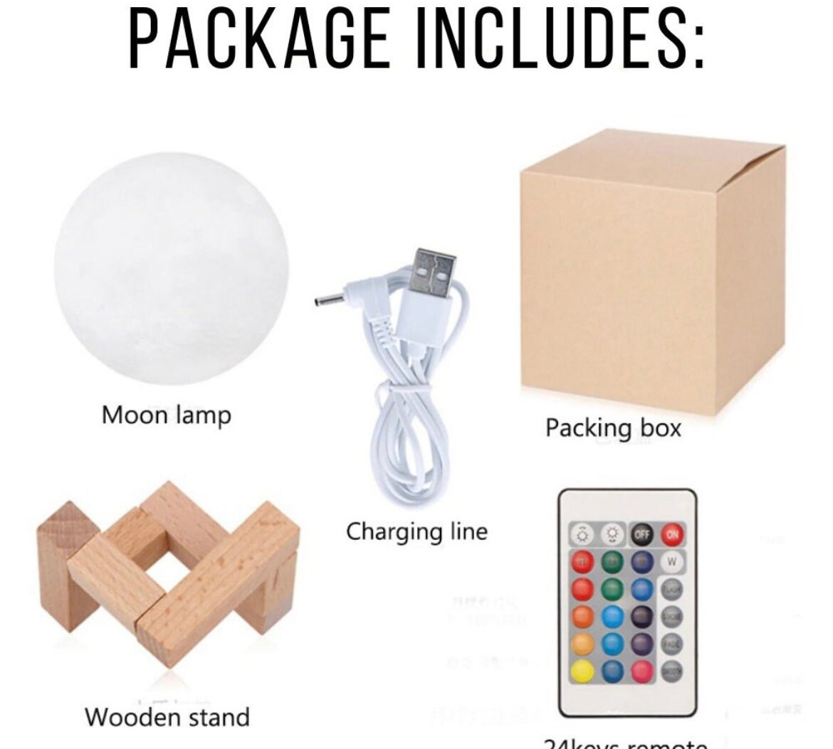 Washington Commanders 3D Printed Moon Lamp | NFL Fan Gift | Home Decor ...