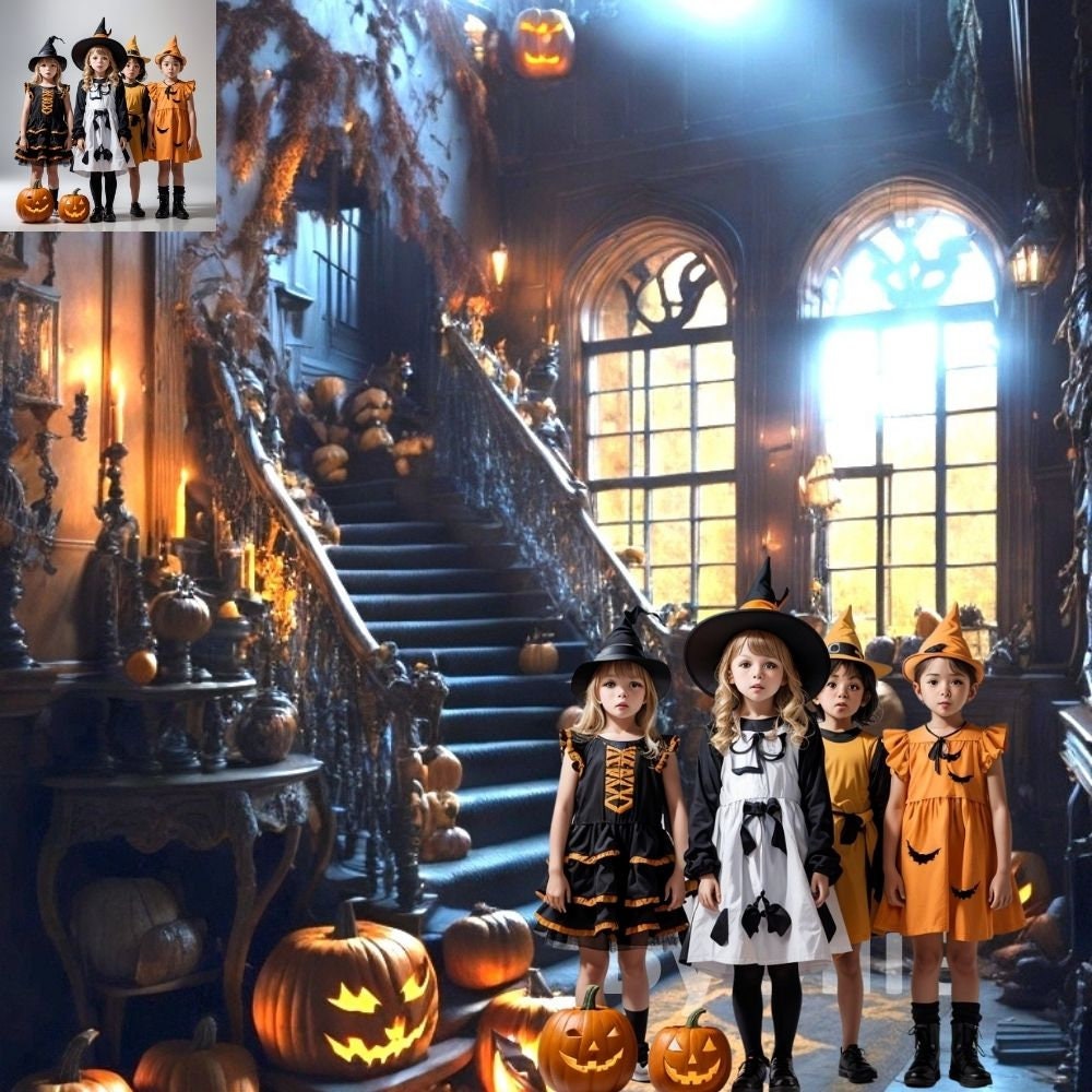 12 Halloween Haunted Creepy Scary Rooms Gothic Spooky Trick or Treat ...