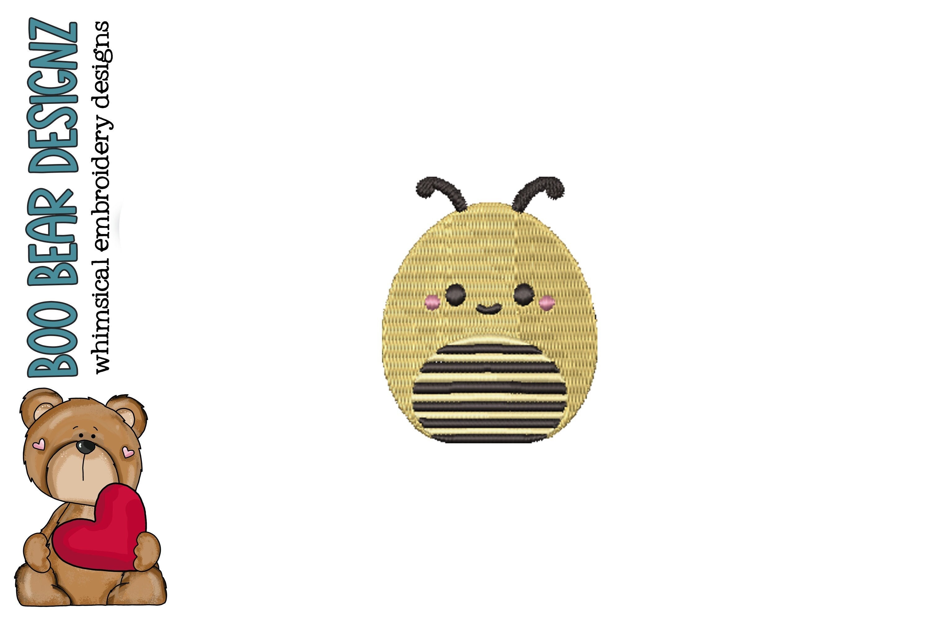 Bee Squishy Embroidery Patch - Etsy