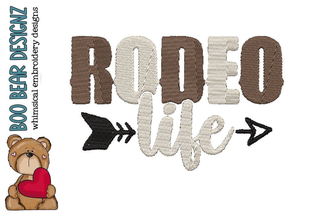 Rodeo Life Embroidery Design - Etsy
