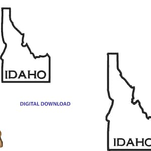 I Love Idaho Embroidery Design Two Sizes Included Digital Download. - Etsy