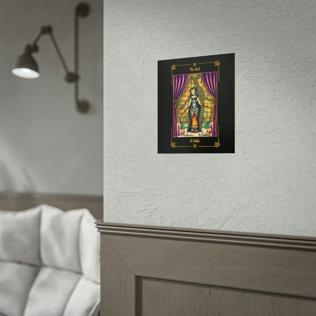 Rolled Poster "the Devil" With Card Frame/ Rolled Poster "el Diablo ...