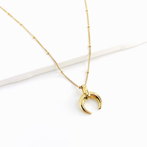 Half Moon Necklace - Etsy