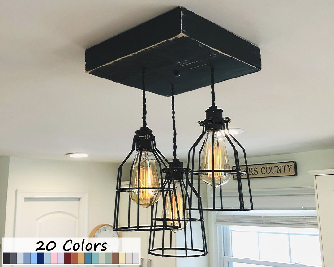 Belmont Painted Wood Farmhouse Light Cabin Light Fixture - Etsy