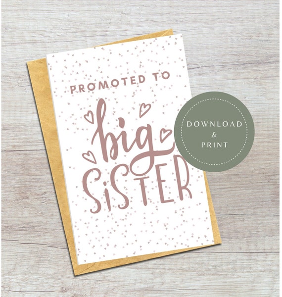 Editable Big Sister Pregnancy Announcement Sign Printable
