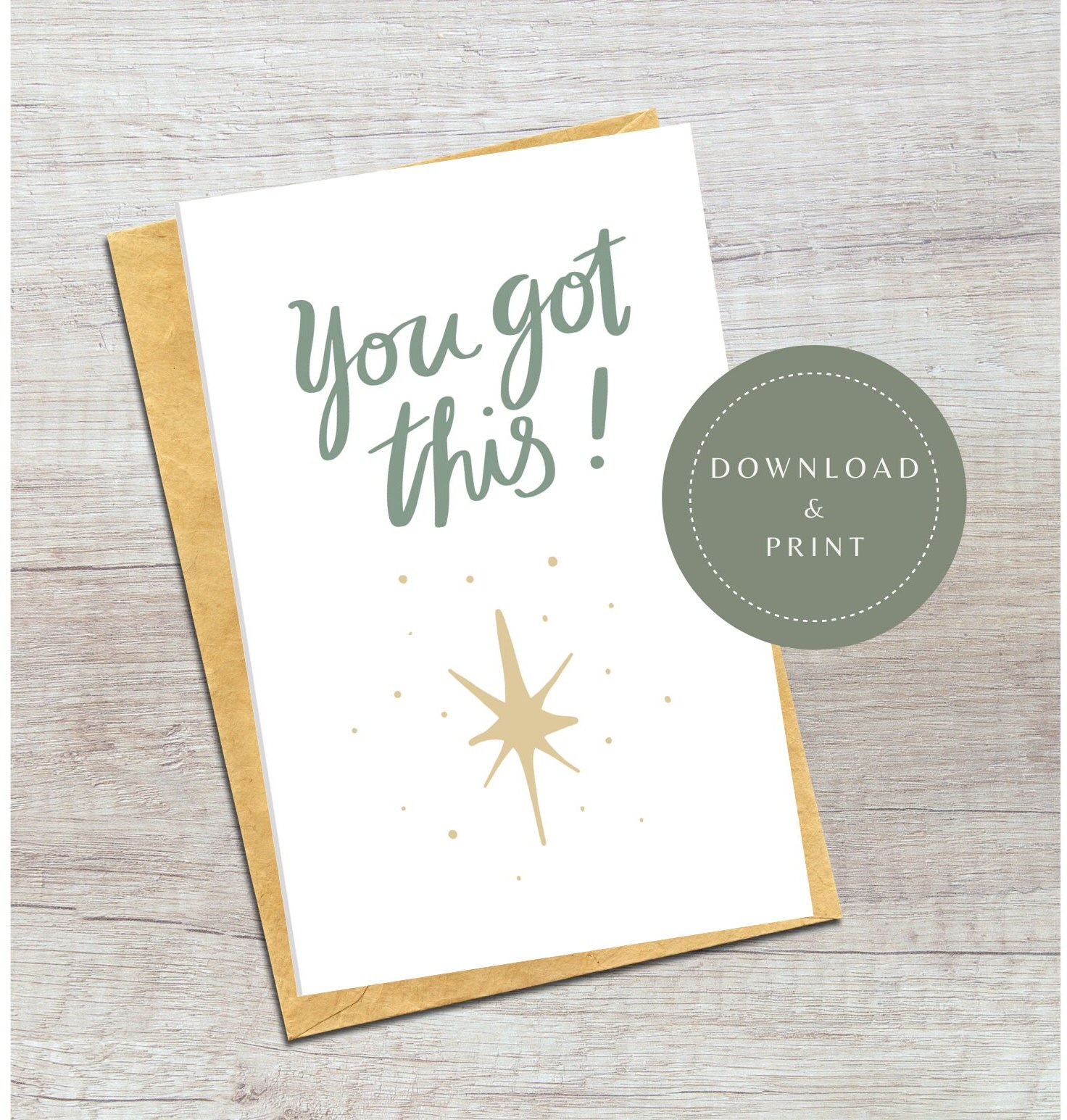 Digital Encouragement Card | Printable You Got This Card | I Believe in ...
