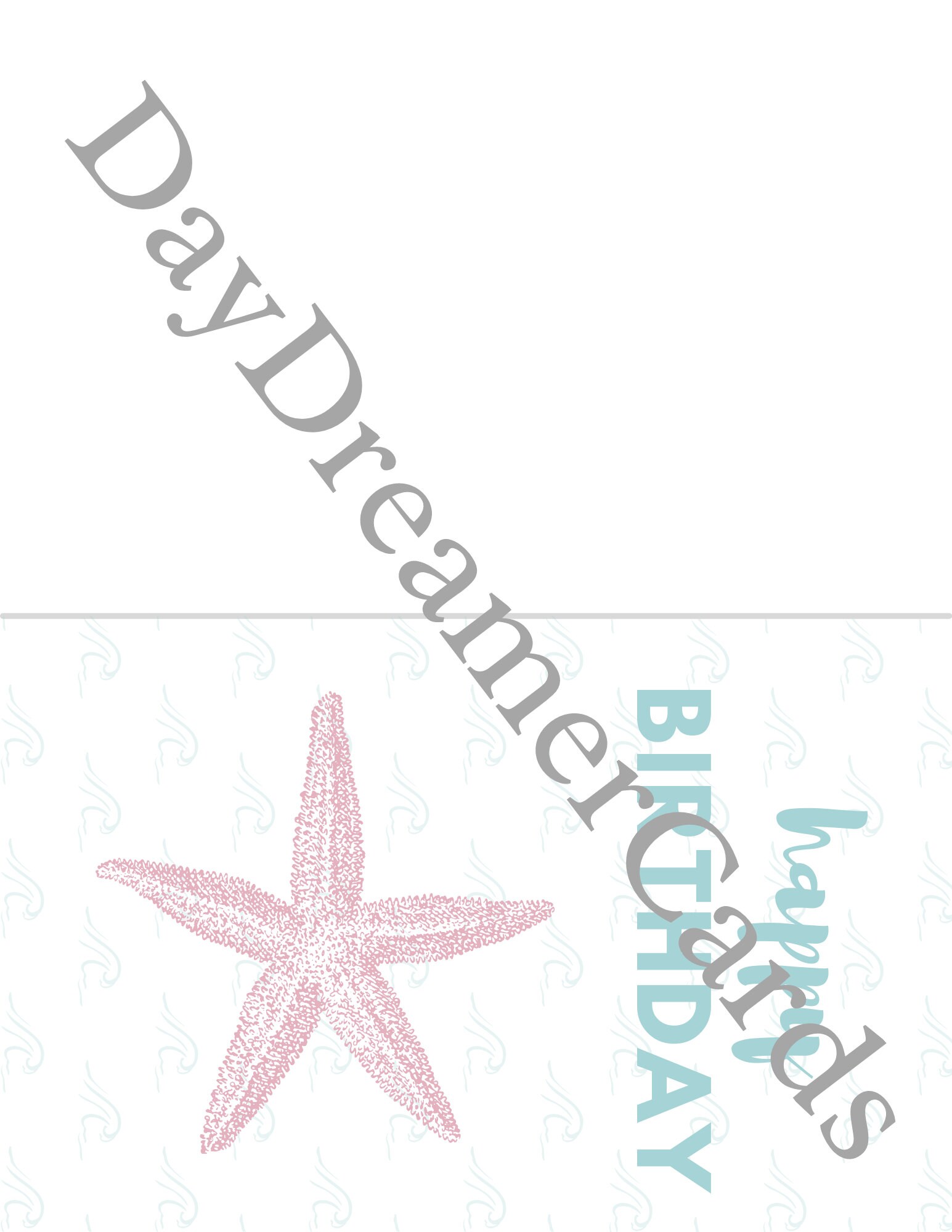 Digital Birthday Card | Printable Beach Themed Happy Birthday Card ...