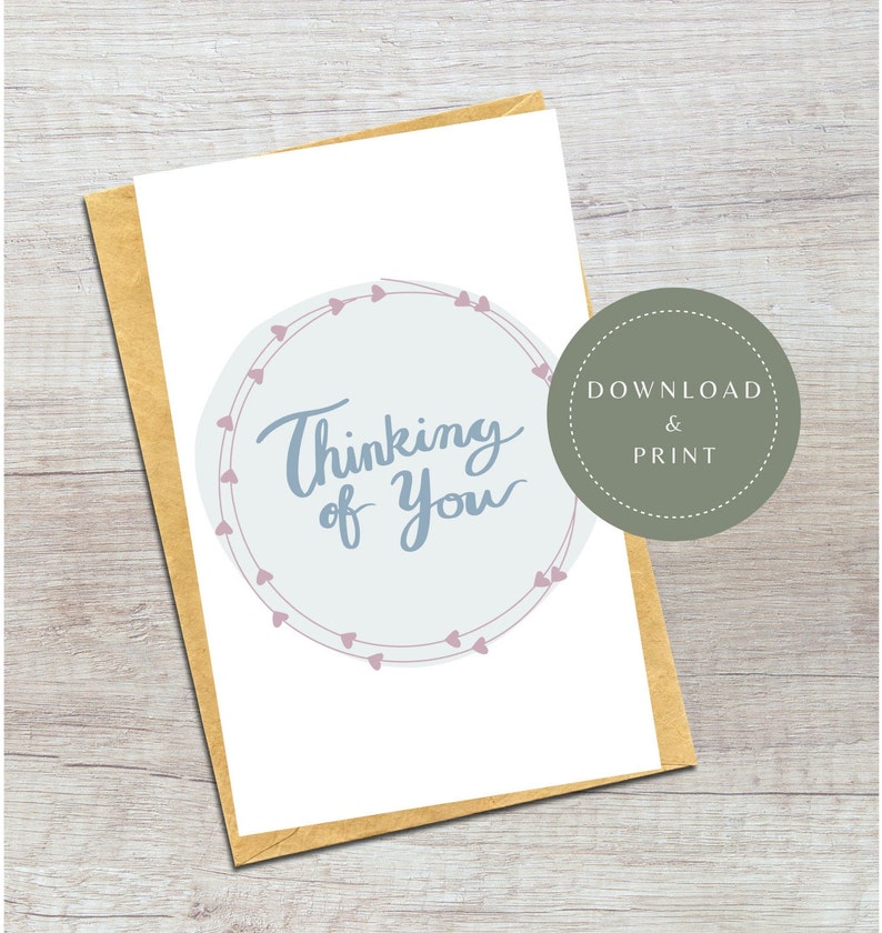 Digital Thinking of You Card | Printable Just Because Greeting Card ...