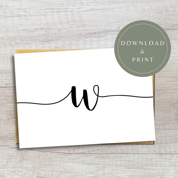 Initial W - Etsy