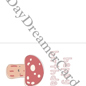 Digital Birthday Card | Printable Mushroom Birthday Card | Cottagecore ...