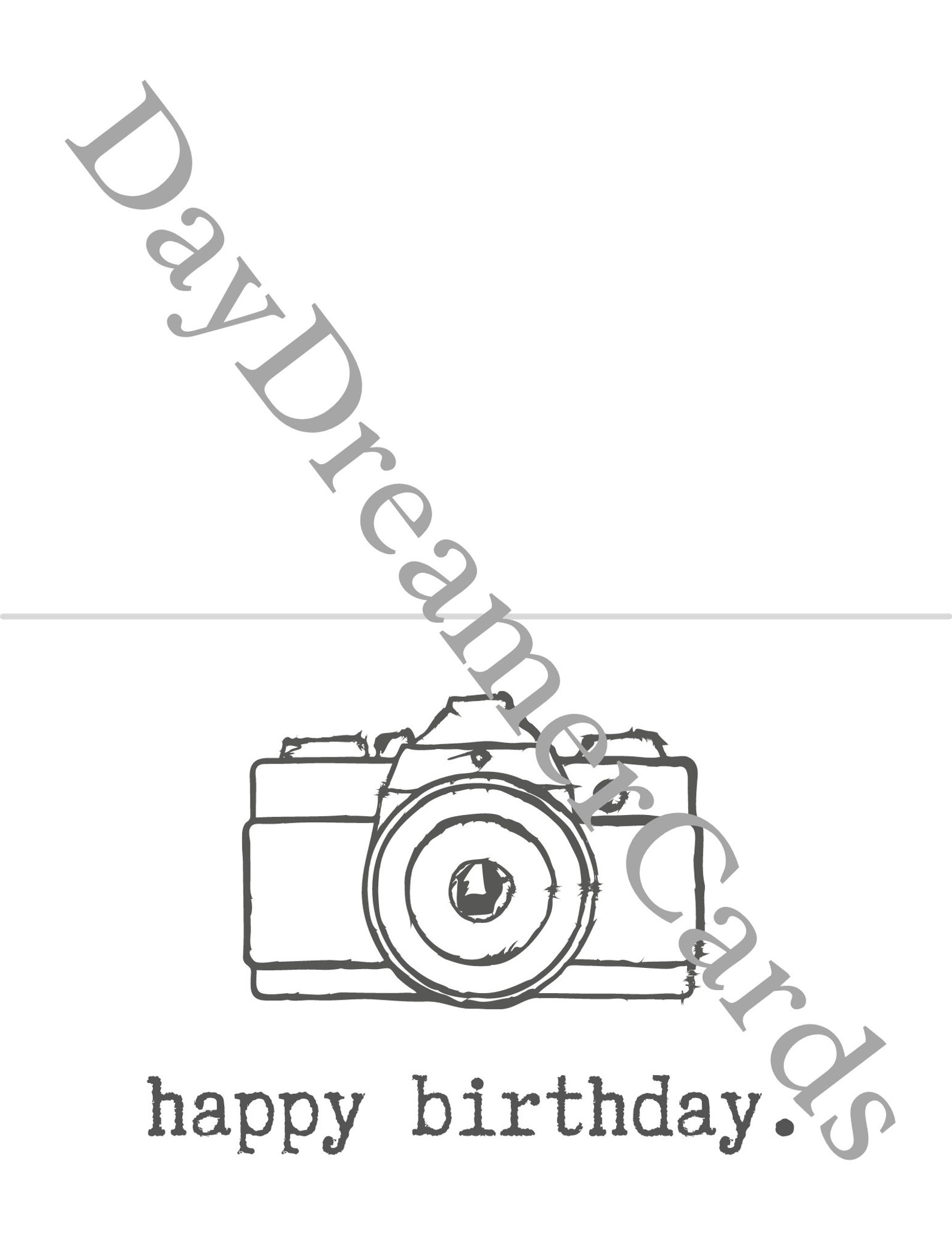 Digital Camera Birthday Card | Printable Happy Birthday Vintage Camera ...