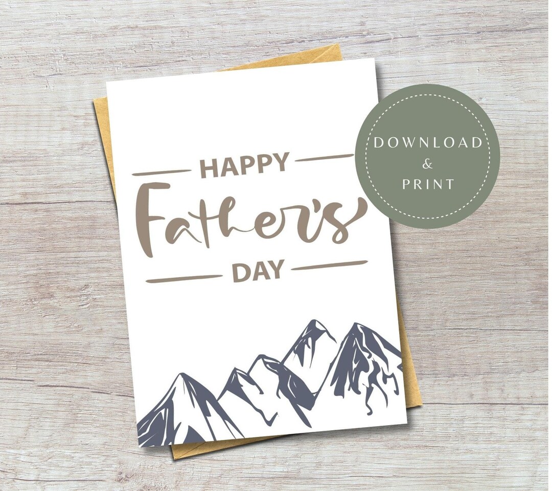 Digital Father's Day Card Printable Happy Father's - Etsy