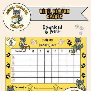 Helping Hands Reward Chart – Printable Chore/responsibility Tracker for ...