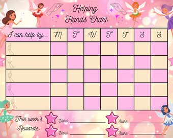 Children's Helping Hands Reward Chart Jungle Animals Theme Download and ...