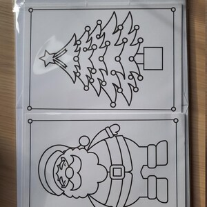 Colour Your Own Christmas Cards for Kids. Set of 12 Cards. 4 Designs ...