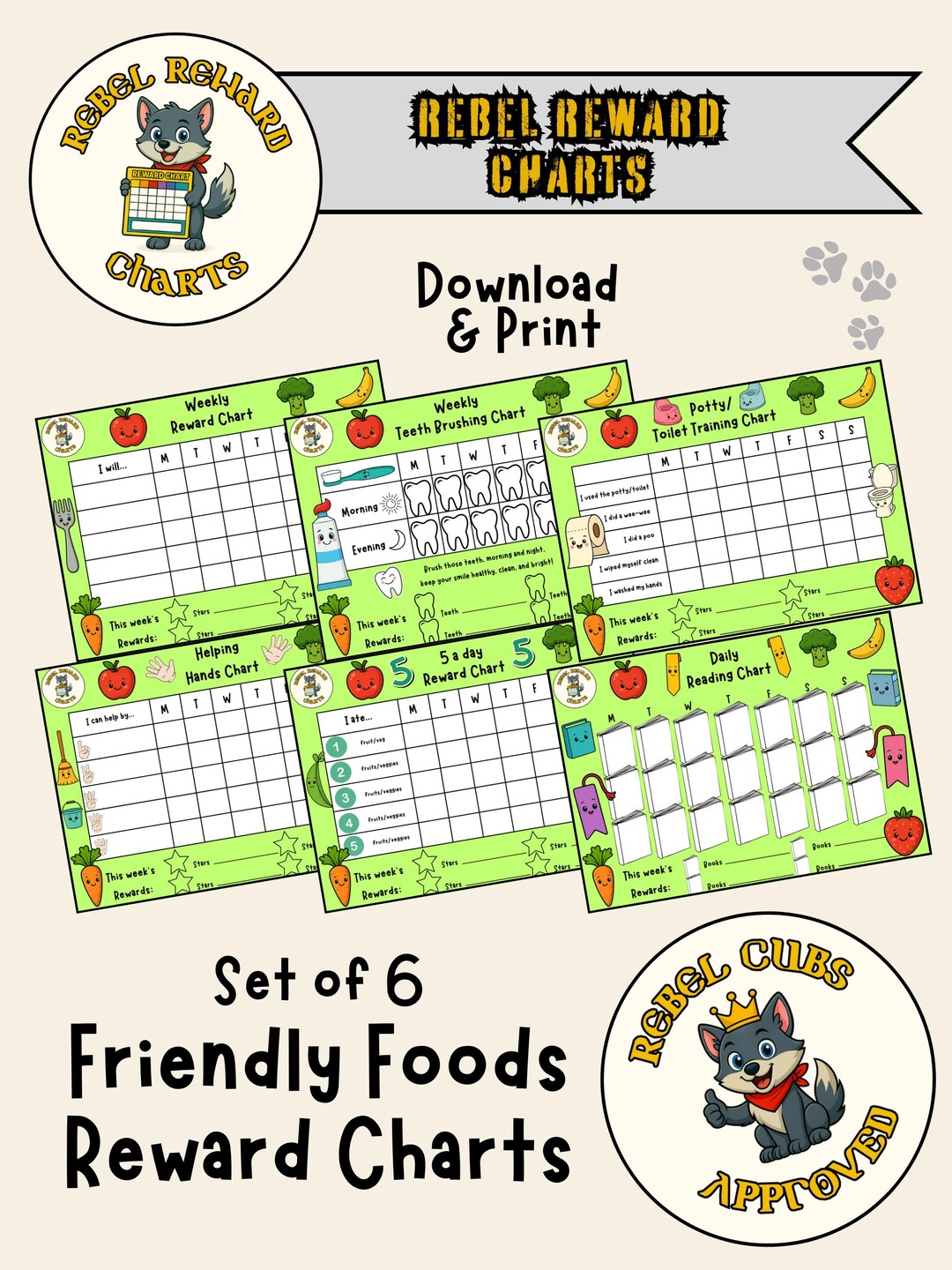 Reward Charts - Potty Training, Teeth Brushing & Chore Charts ...