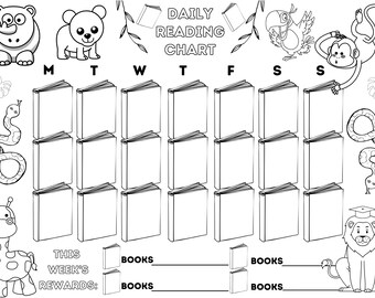 Children's Reward Chart Dinosaurs Theme Download and - Etsy