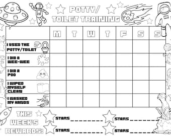 Children's Potty/toilet Training Reward Chart Jungle Animals Theme ...