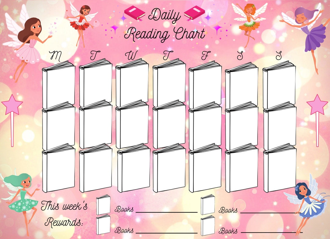 Children's Daily Reading Reward Chart - Fairies Theme - Download and ...