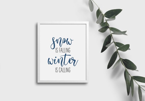 Snow is Falling Digital Print Instant Download Winter | Etsy