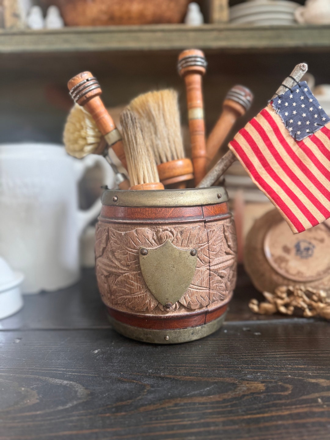 Antique Biscuit Bucket - Etsy
